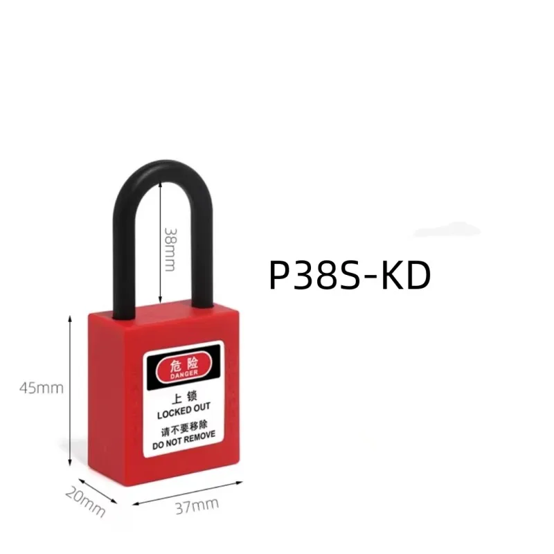 Xhhmy-Safety-Padlock-38mm-Nylon-Shackle-Non-Conductive-Plastic-Energy ...