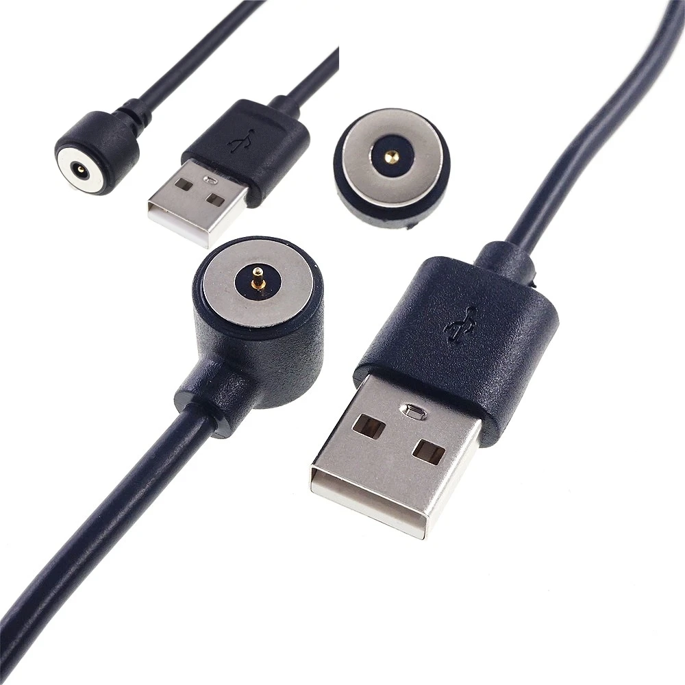 2-Sets-Rotating-Magnetic-Charging-Cable-Male-Female-Pogo-Pin-Connector ...