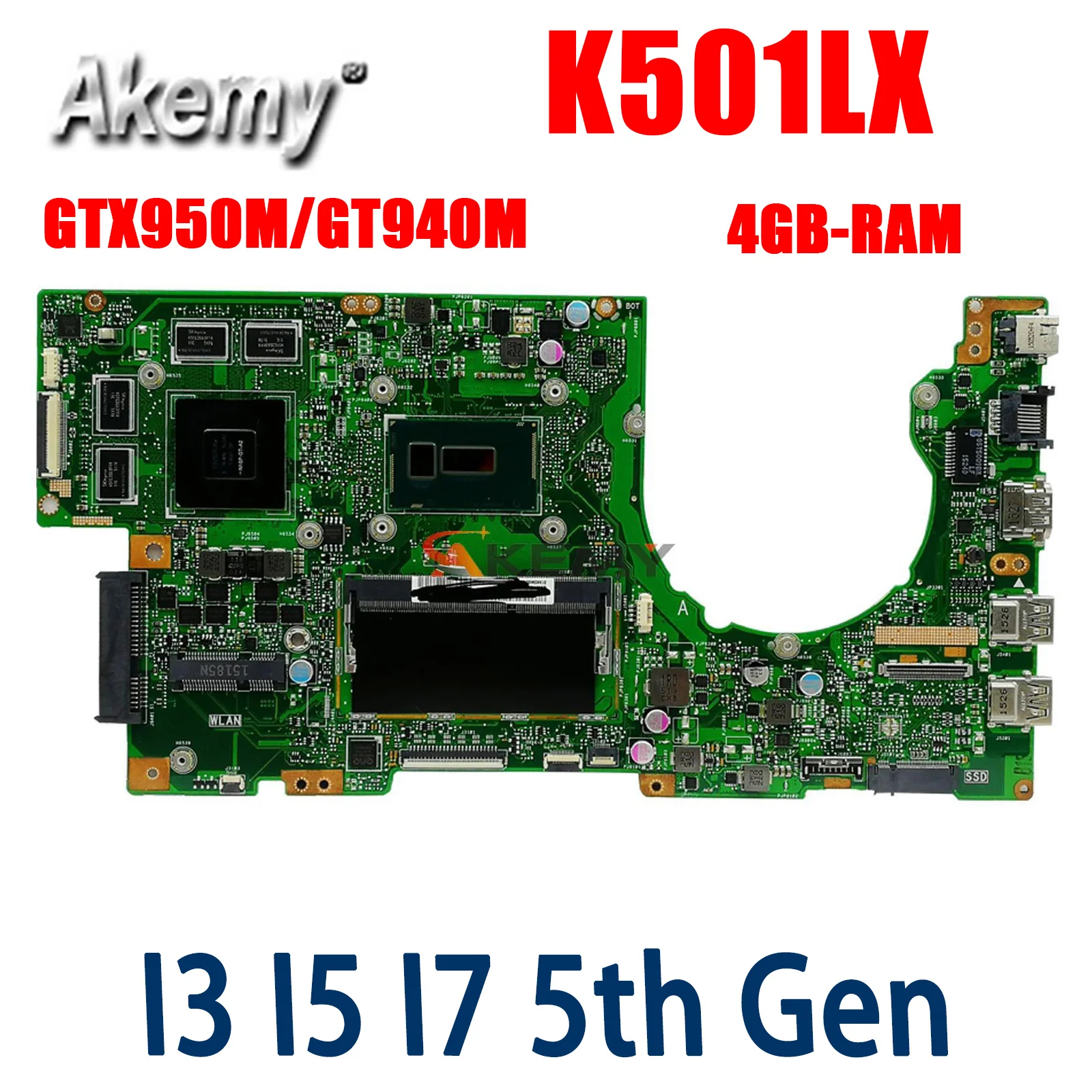 K501LX Mainboard For ASUS A501L V505L K501L K501LB K501 Laptop ...