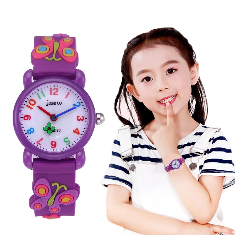 Watch for Girls Children Watch Quartz Wristwatches Kids Clock Silicone ...