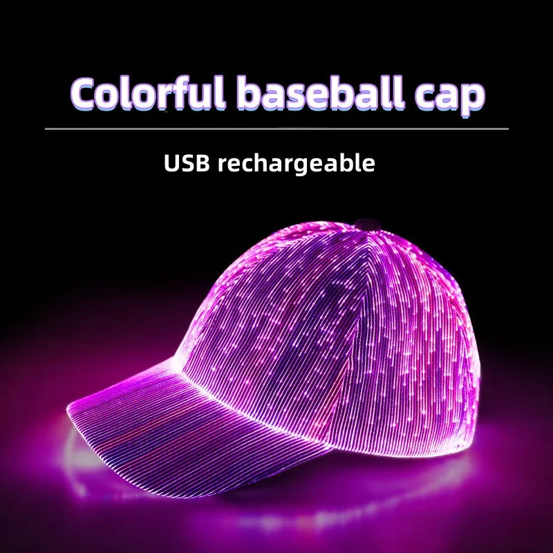 Luminous-Hat-LED-Fiber-Optic-Noctilucent-Caps-Trendy-New-Colorful ...