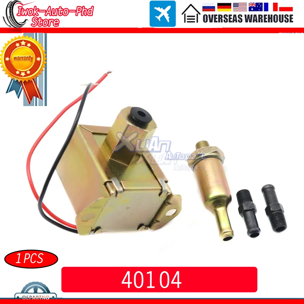 12V Diesel Petrol Facet Red Top Square Electric Fuel Pump 40104 40106 ...
