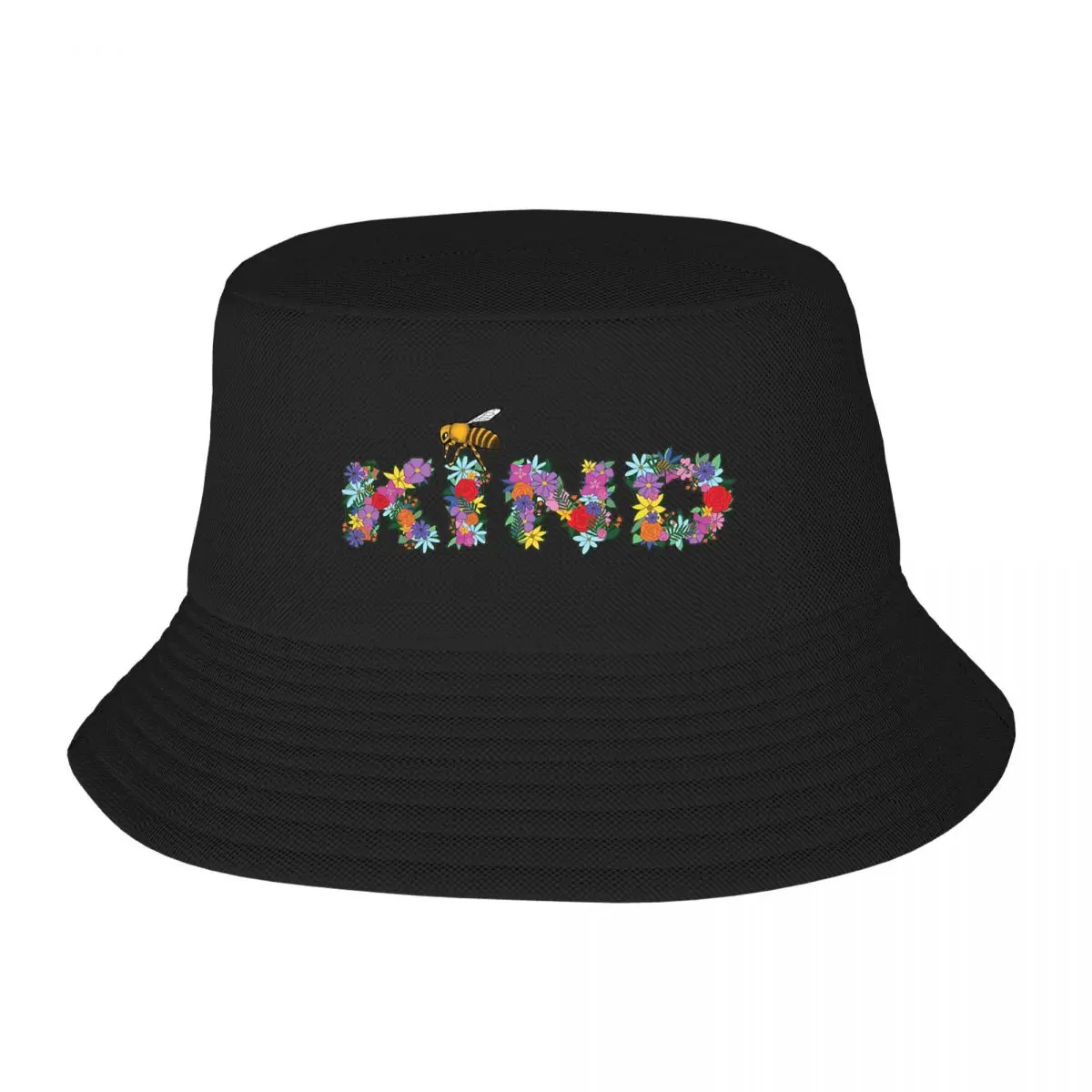 Bee-Kind-Bucket-Hat-Panama-For-Man-Woman-Bob-Hats-Hip-Hop-Fisherman ...