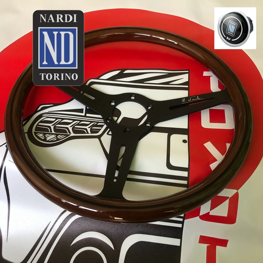 Volante-de-carreras-cl-sico-ND-Universal-de-madera-Real-Nardi-de-15 ...