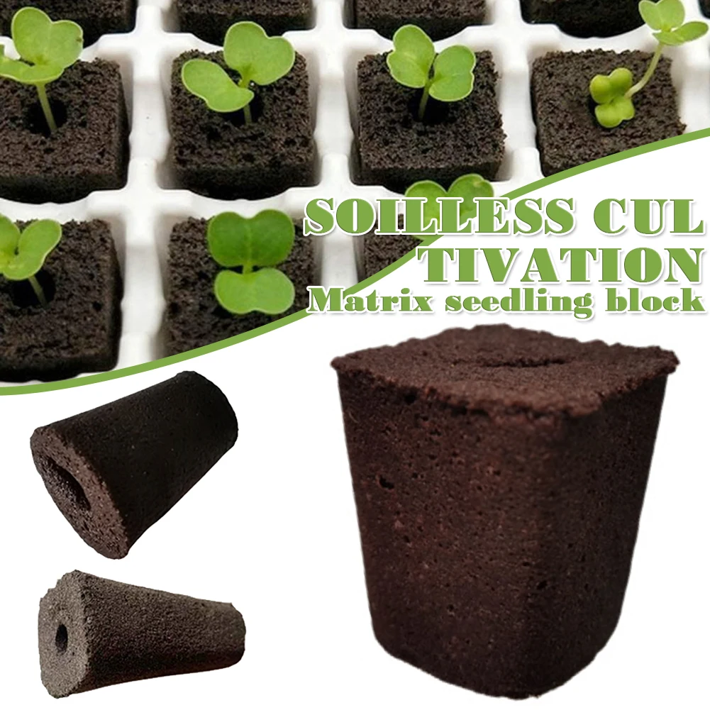 50pcs-Soilless-Seeding-Starting-Blocks-Good-Drainage-Seedling-Sponge ...