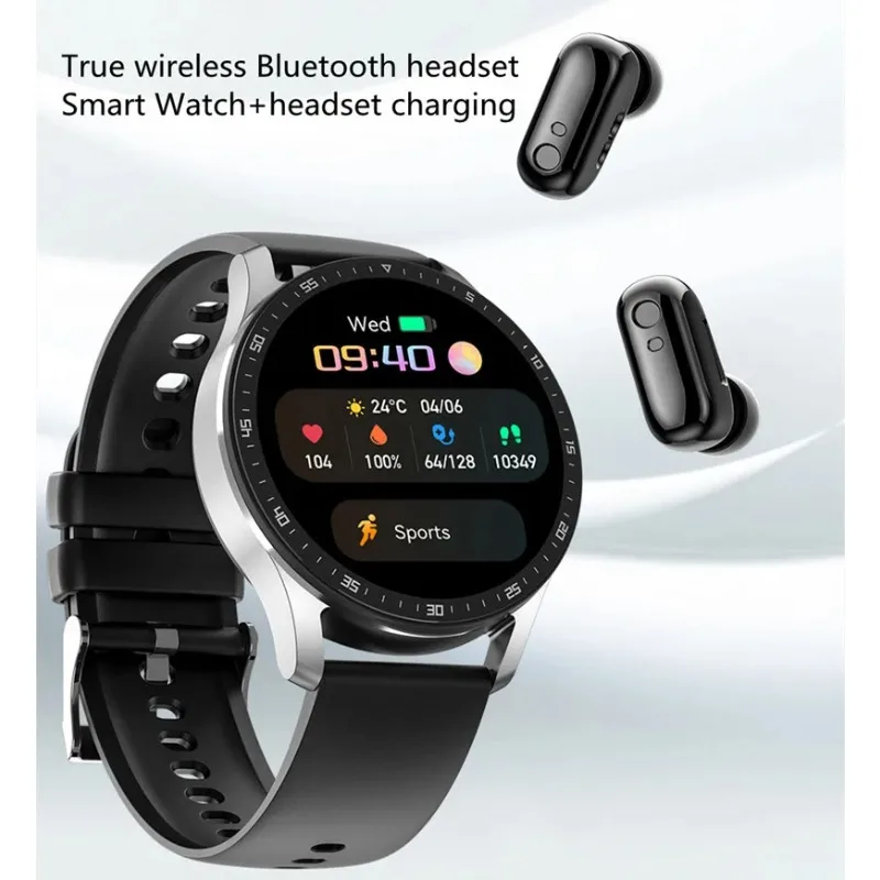 2024-Original-New-Smart-Watch-TWS-Bluetooth-Headset-2-in-1-Men-Sports ...