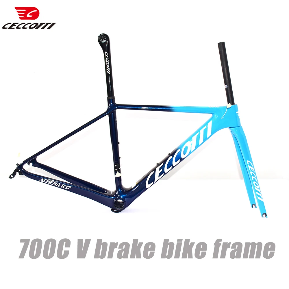 Road-Bike-Carbon-Frame-Rim-Brake-Frame-Fit-130-Hub-700C-Wheels-Max-25mm ...