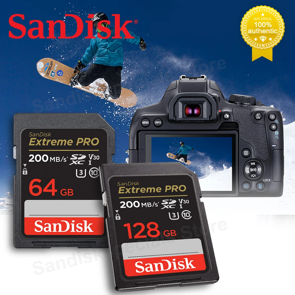Original-SanDisk-SD-Card-Extreme-PRO-Memory-Card-Speed-up-to-200MB-s-U3 ...