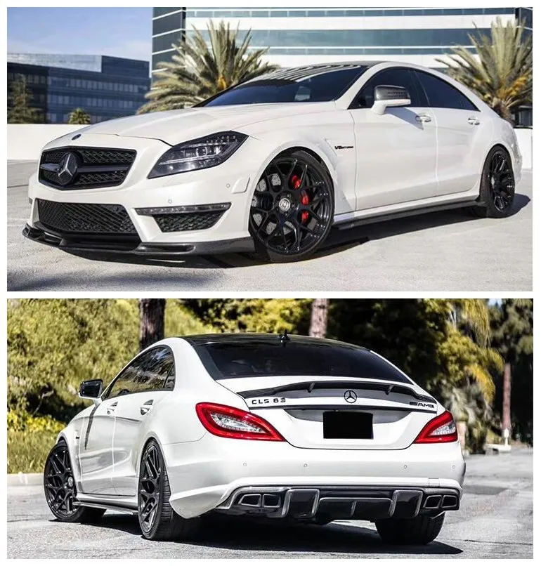 Carbon-Fiber-Spoiler-Front-Lip-Splitters-Rear-Diffuser-Side-skirts ...