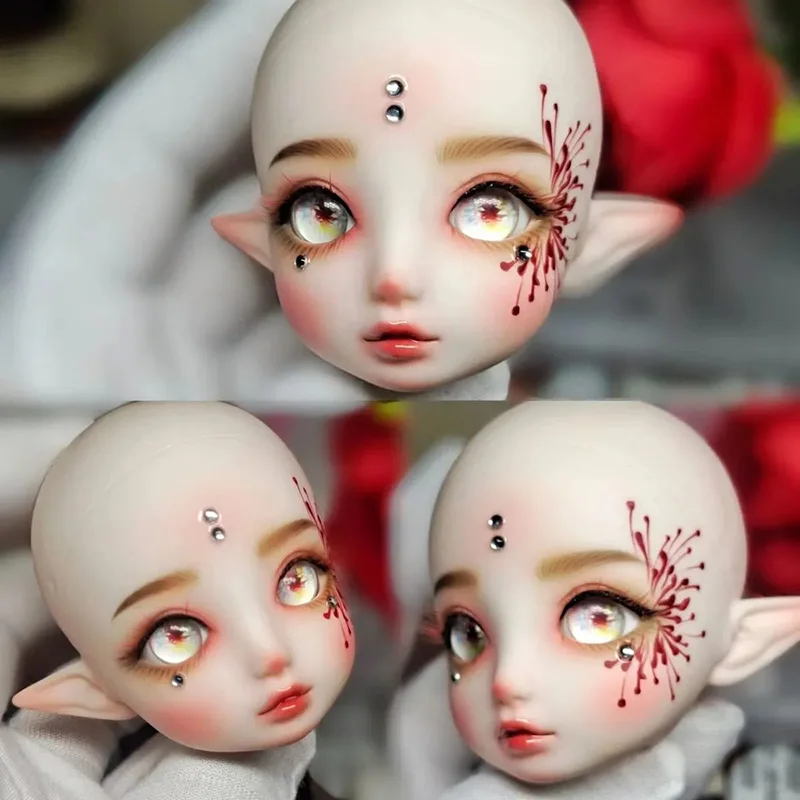 28cm Elf Doll Accessories Makeup Head For 1/6 Bjd Multi Joints Body ...