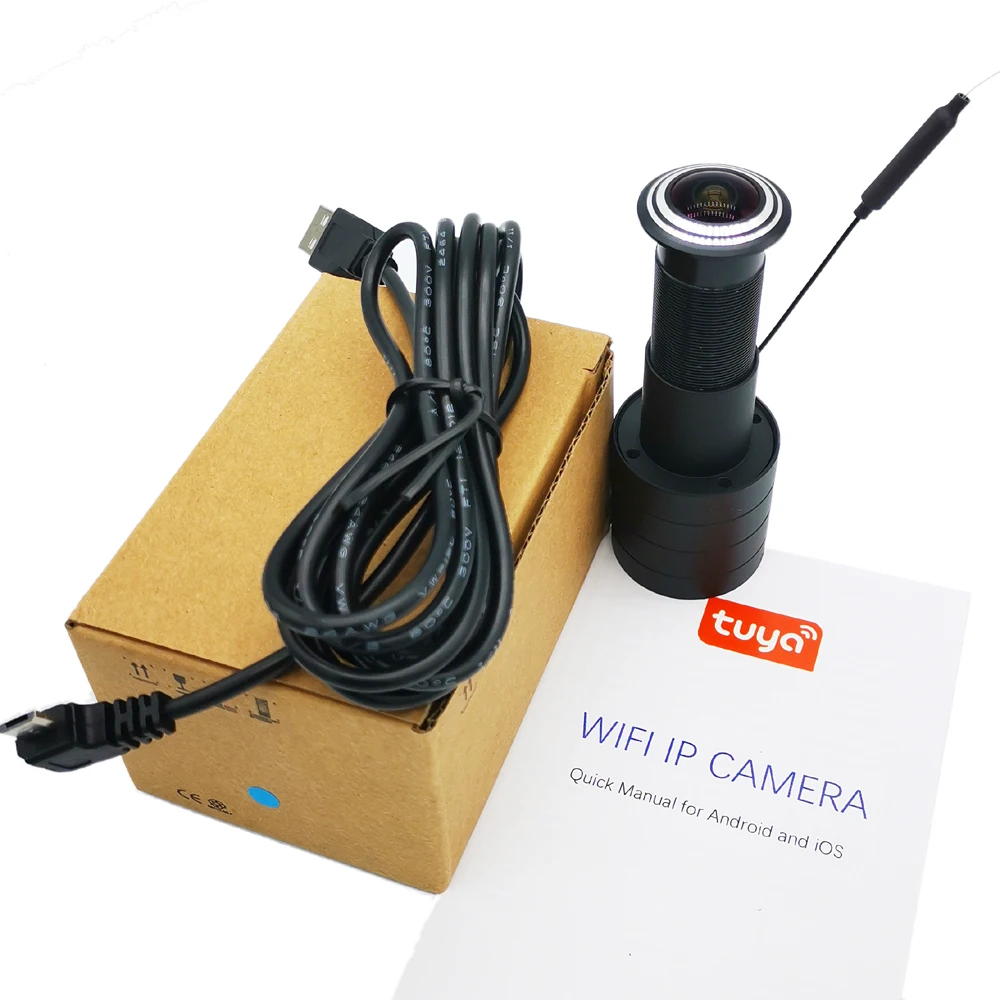 Video Doorbell 180 Degree Peephole Viewer Video Eye Door Bell Smart ...