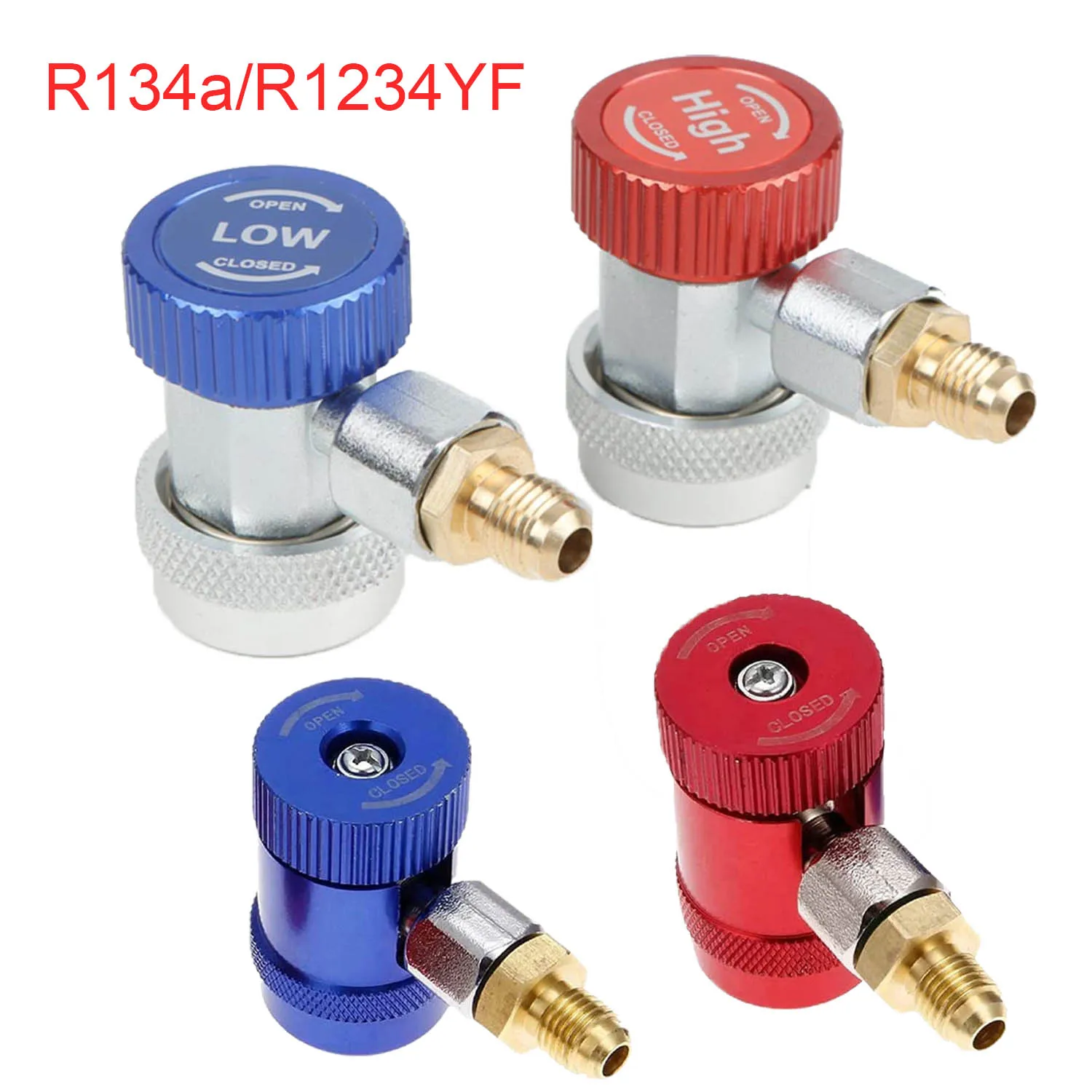 R134A R1234yf Freon H/L Auto Car Quick Coupler Connector Adapters For ...