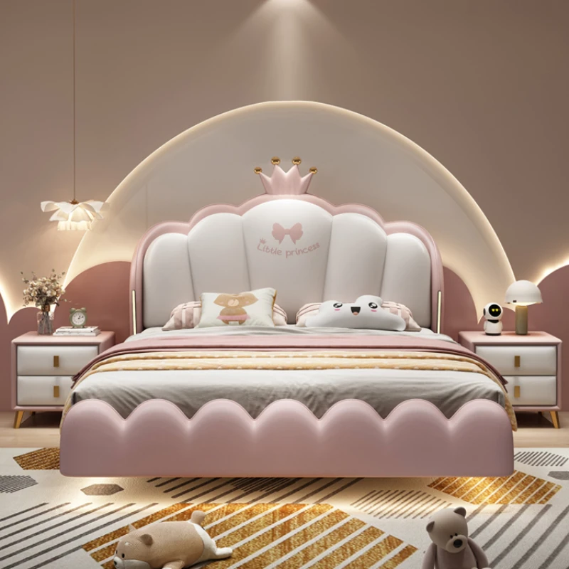 Luxury-Girls-Childrens-Bed-Pretty-American-Pink-Comferter-Bed-Princess ...