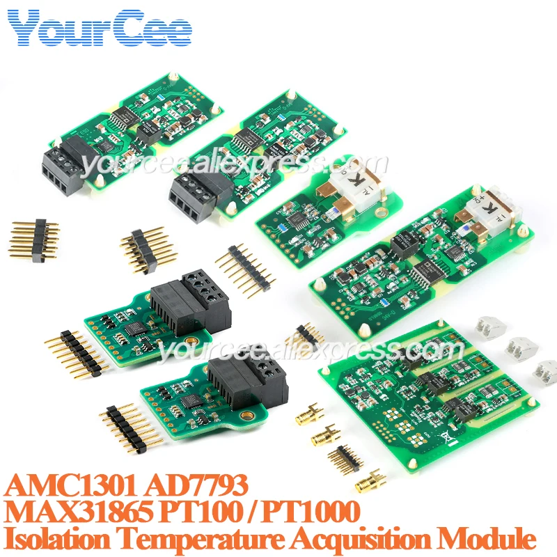 AD7793 MAX31865 PT100 PT1000 Isolation Temperature Acquisition Module ...