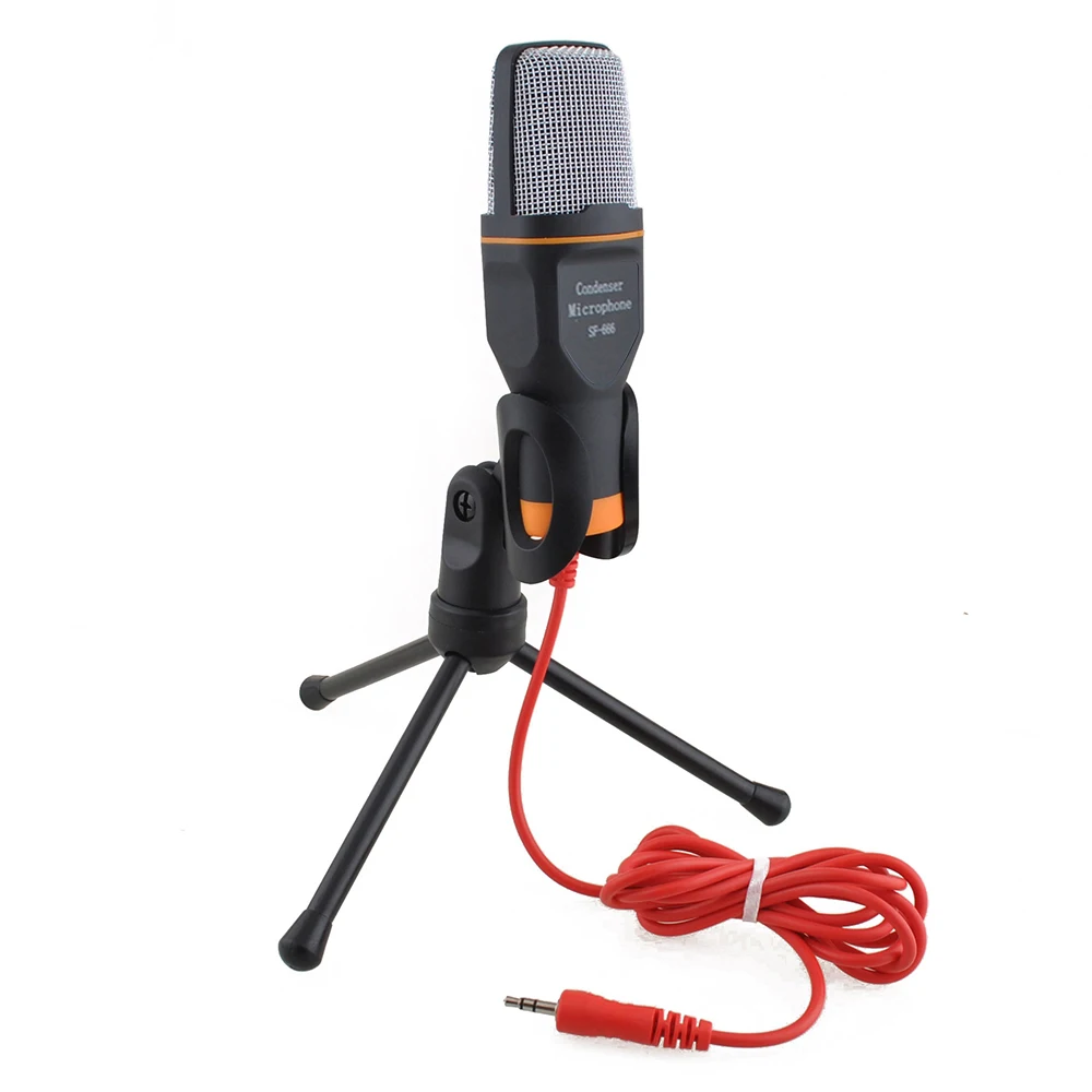 Wired-Microphone-With-Mic-Stand-Professional-3-5mm-Jack-Recording ...