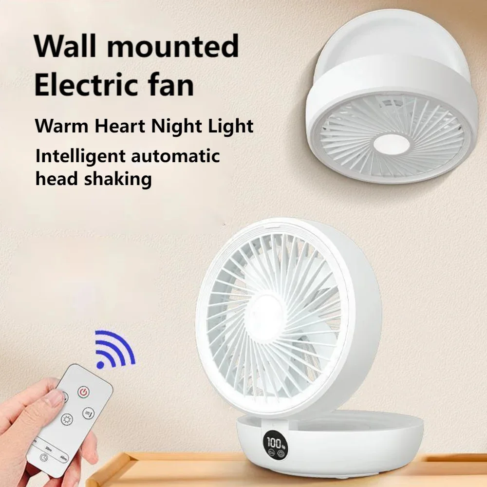 4000mAh-Mini-Electric-Fan-Desktop-Remote-Control-Small-Silent-Desktop ...