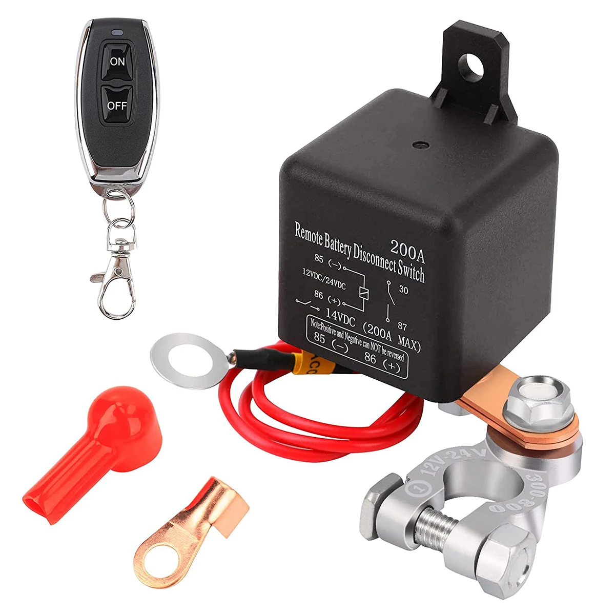 12V 200A Battery Switch Relay Car Battery Disconnect Shut Off Isolator ...