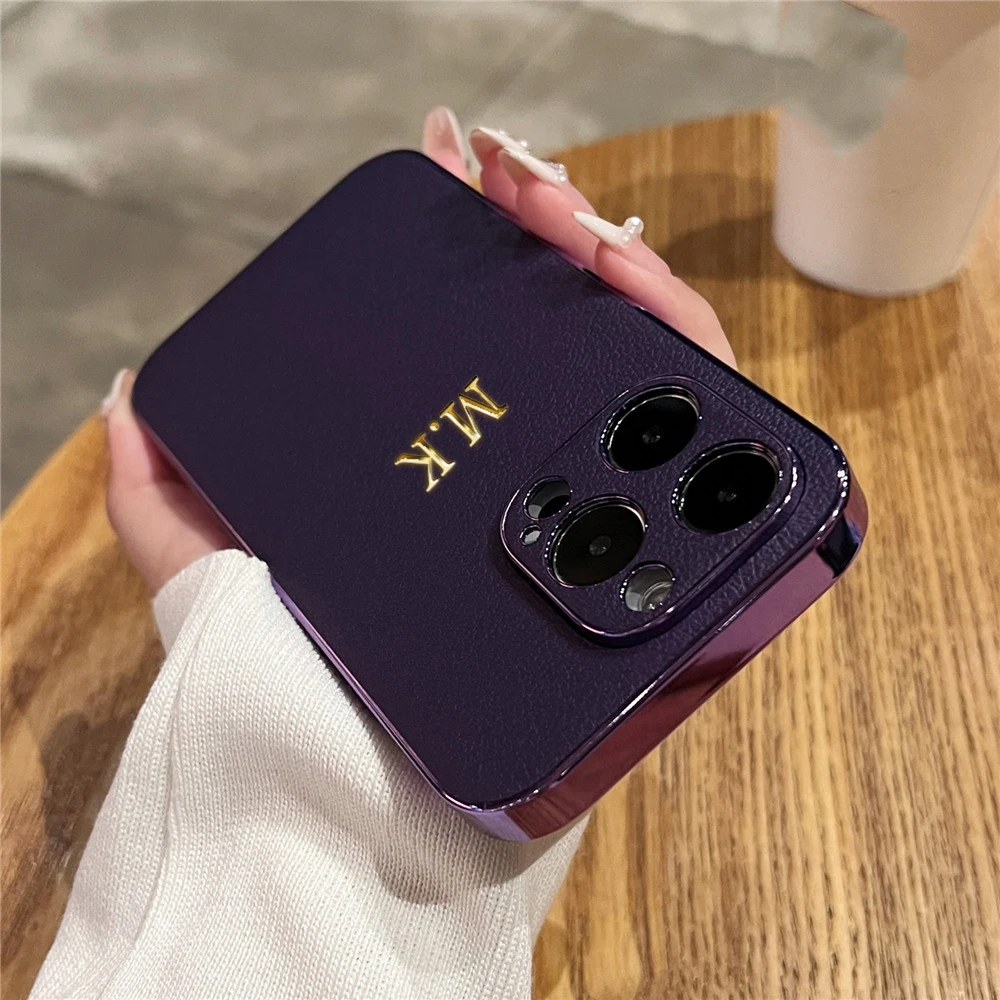 14 Pro Personalised Customized Initial Letters Case For Iphone 13 12 11 ...