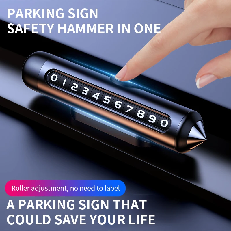 Car-Sign-Car-Temporary-Plate-Temporary-Parking-Card-Rotatable-Telephone ...