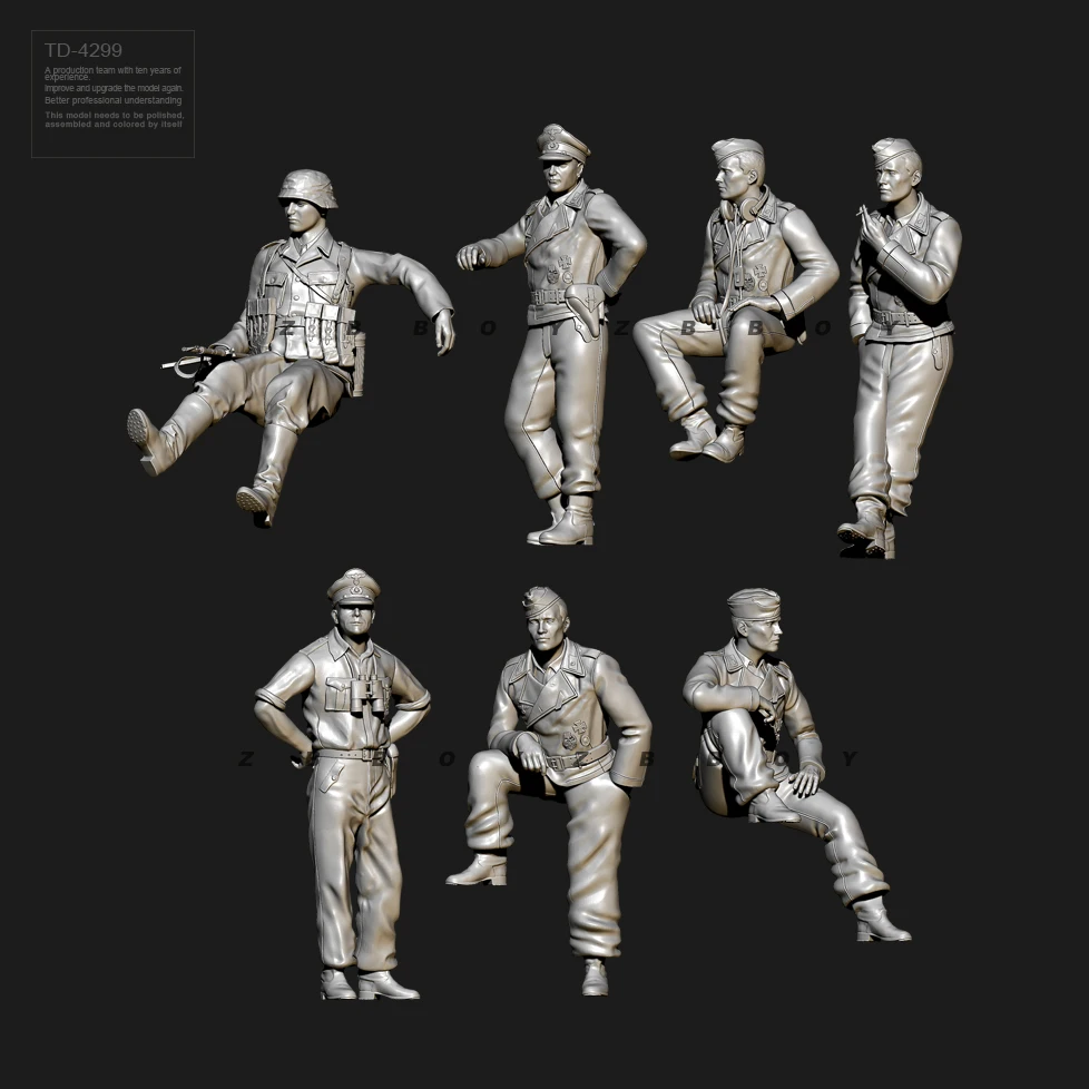 1-35-50mm-Resin-Soldier-model-kits-figure-colorless-and-self-assembled ...