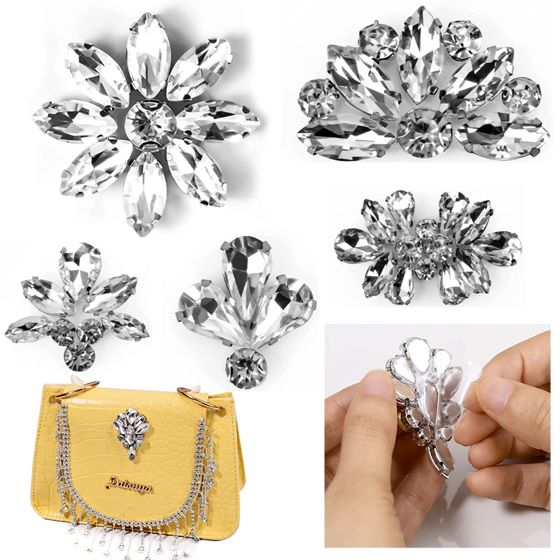 DUCrystal-5pcs-Self-adhesive-Rhinestones-Crystal-Clear-Diamond ...