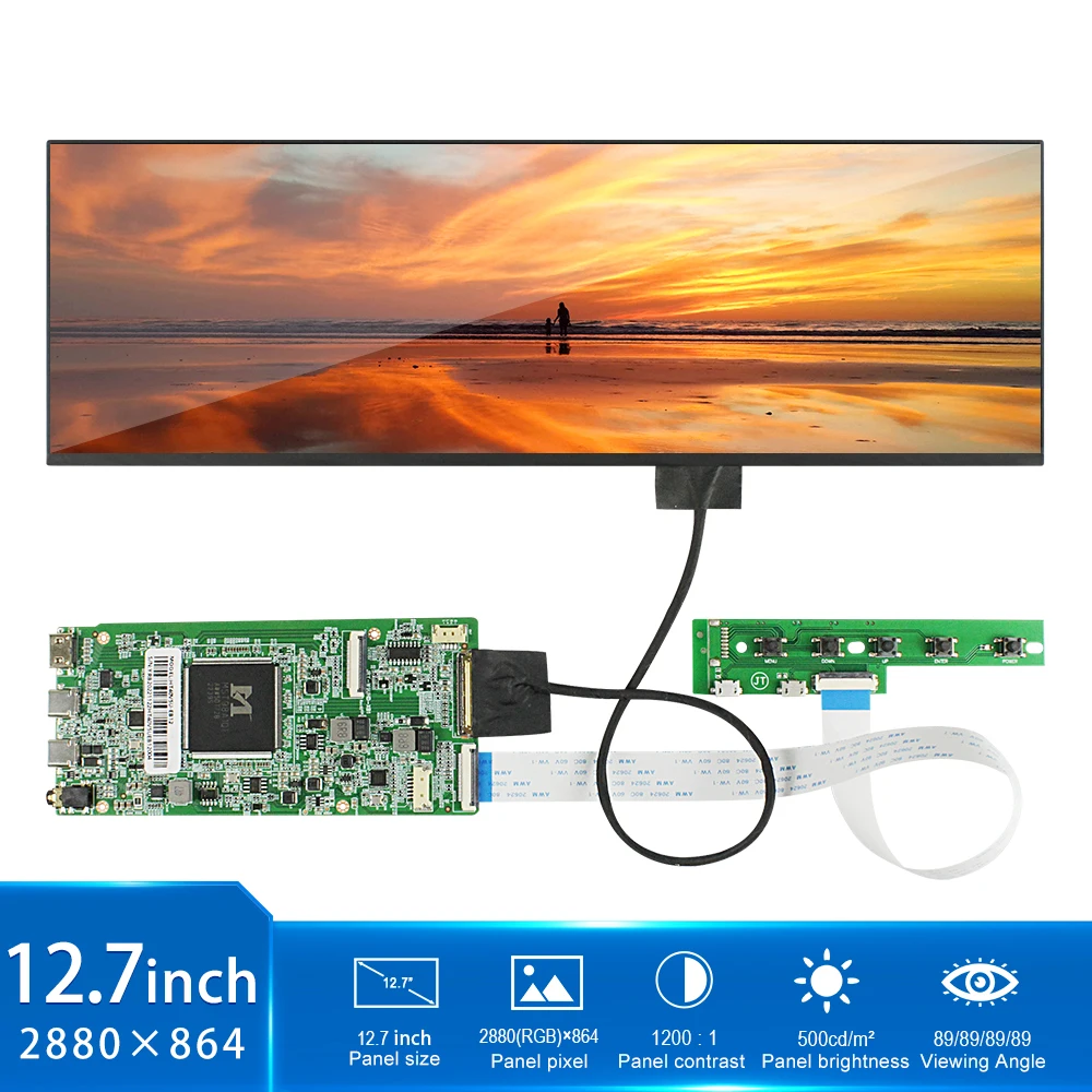 Original BOE 12.7 Inch NV127H4M-NX1 LCD Display Resolution 2880x864 IPS ...