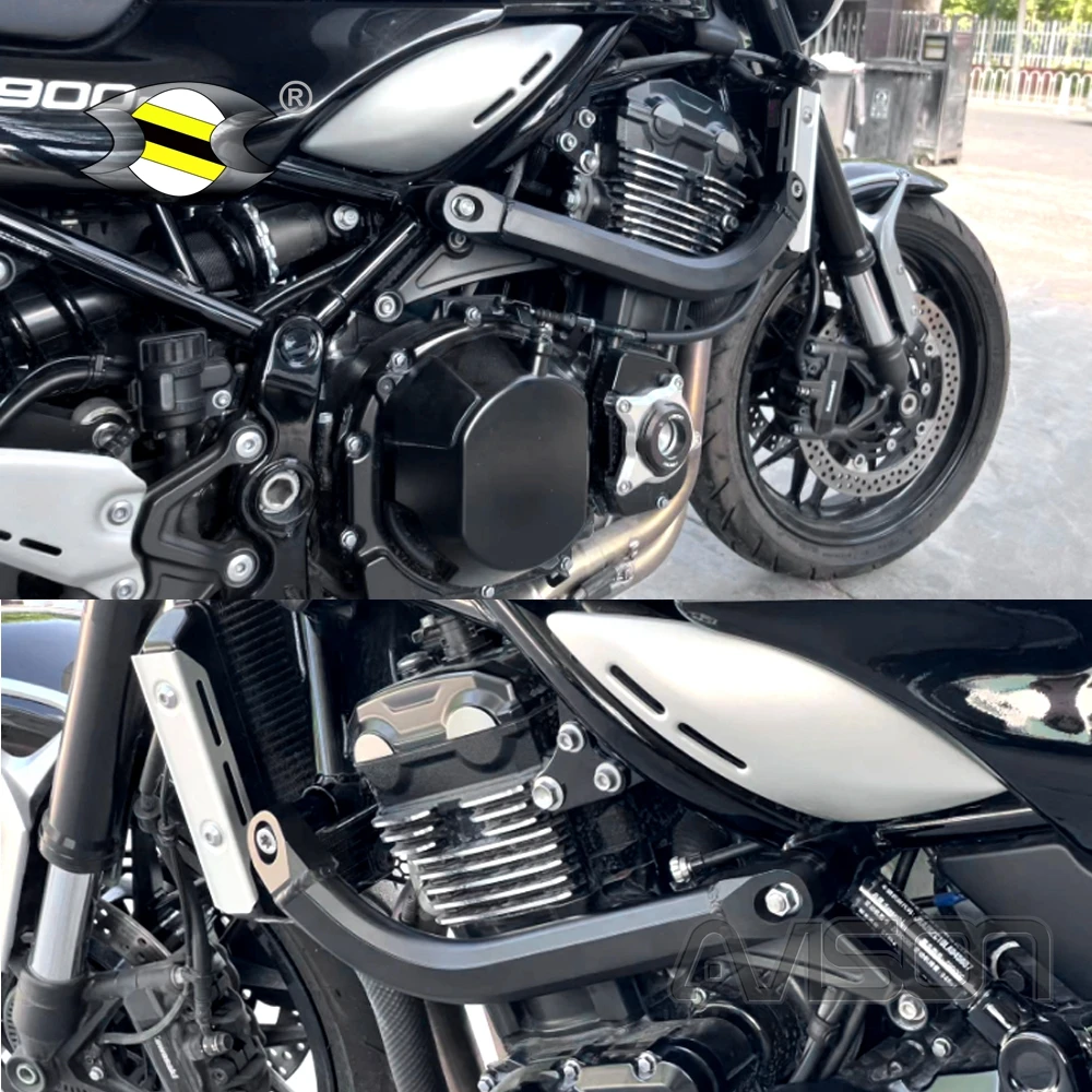 For Z900RS Cafe Accessories Engine Guard Frame Slider Crash Bars Pad ...