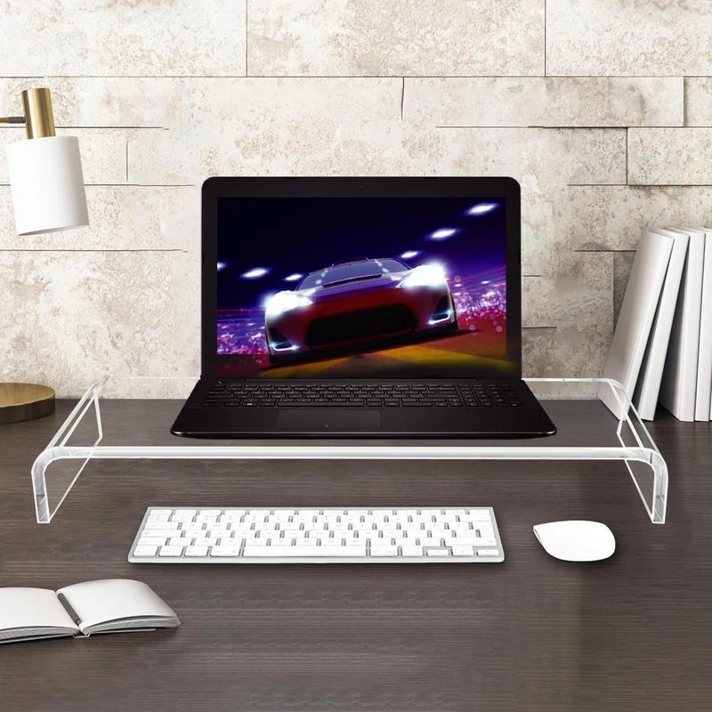 Pre-mium Acrylic Computer Monitor Stand Neck Protection Multi-media ...