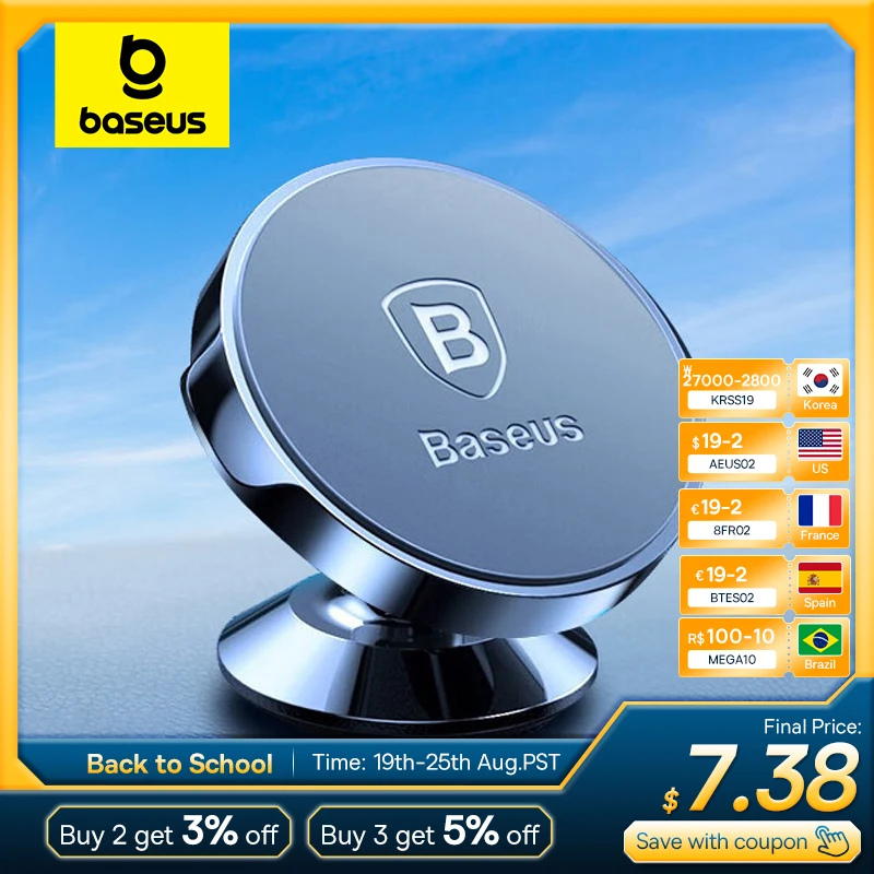 Baseus-Magnetic-Car-Phone-Holder-for-iPhone-Xiaomi-Huawei-Full-Rotation ...