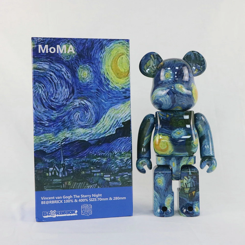 Bearbrick-400-Van-Gogh-Starry-Night-Classic-Oil-Painting-Style-28cm ...