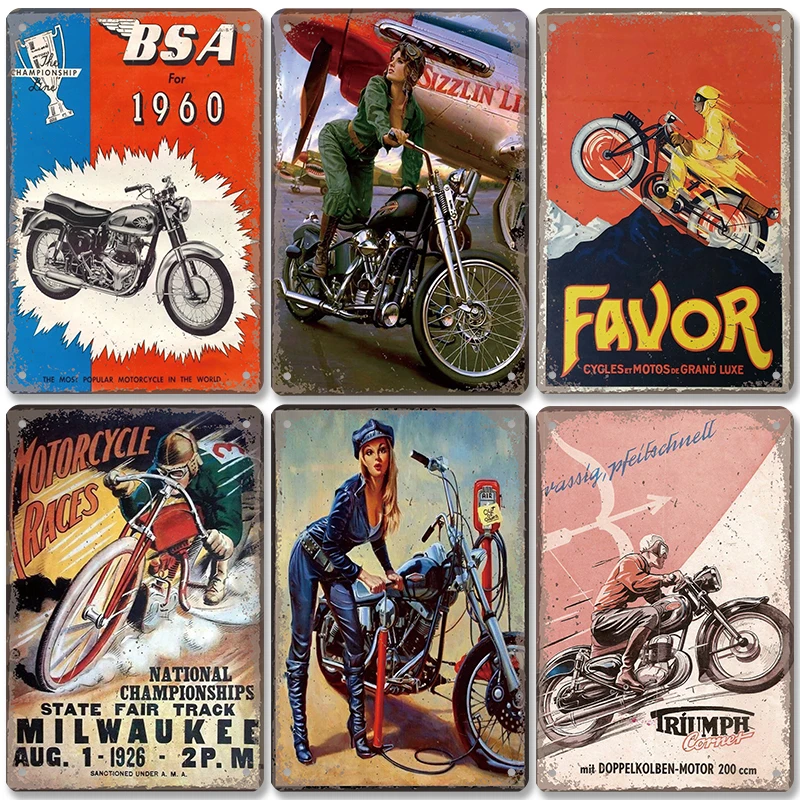 Vintage Motorcycles Posters