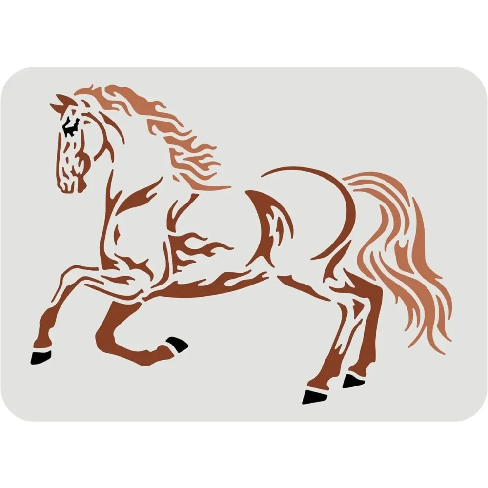 Horse-Stencil-11-7x8-3-inch-Horse-Drawing-Painting-Stencils-Plastic ...
