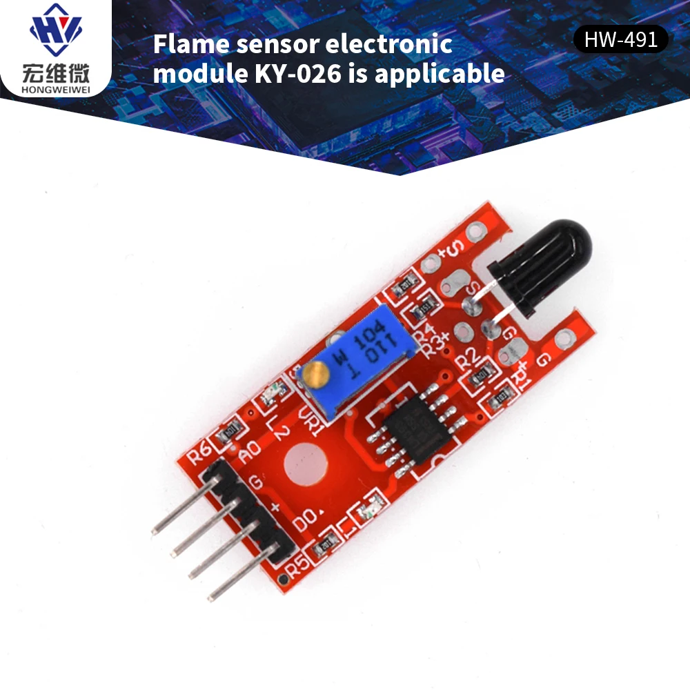 Smart-Electronics-4pin-KY-026-Flame-IR-Sensor-Detection-Module-Detects ...
