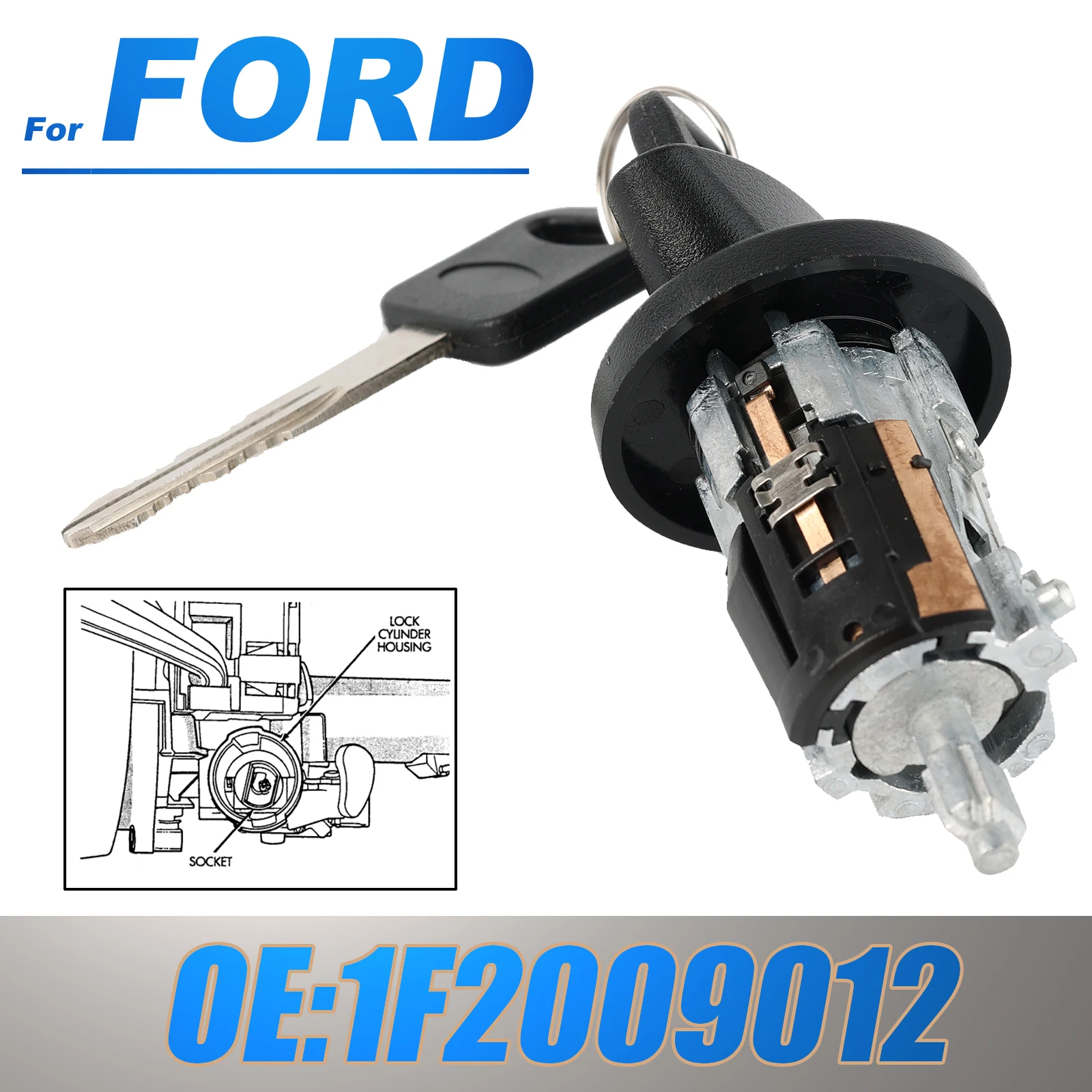 Ignition Lock Cylinder Tumbler For Ford F150 F250 E150 E250 E350 E450 ...