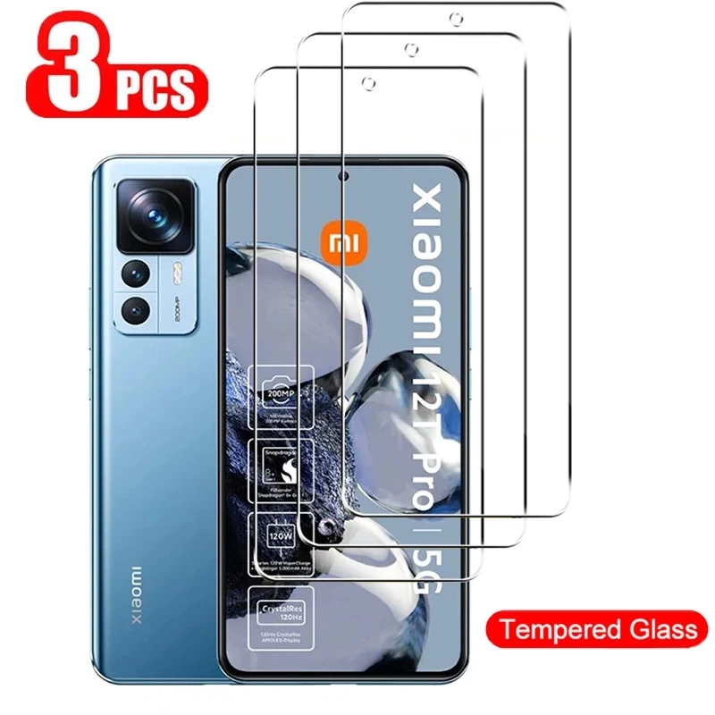 3pcs Tempered Glass for Xiaomi MI 12T Pro 11T 13 10T 9T 9 8 11 Lite 4G ...