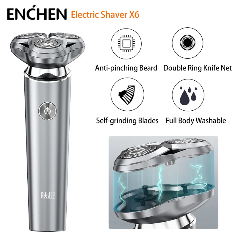 ENCHEN-Electric-Shaver-X6-Razor-for-Men-Floating-Blade-IPX7-Wet-Dry ...