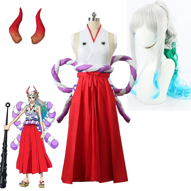 One Piece Yamato Kimono Sets Kozuki Oden Oniji Cosplay Costume | One ...