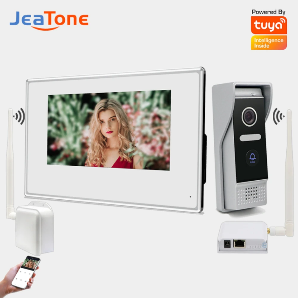 Jeatone 7Inch Wireless IP Video Intercom For Home Video Interphone HD ...