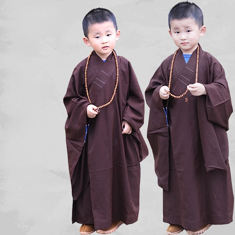 Cofffee Kids Boy Girl Monks Robes Children Monk Meditation Clothing ...