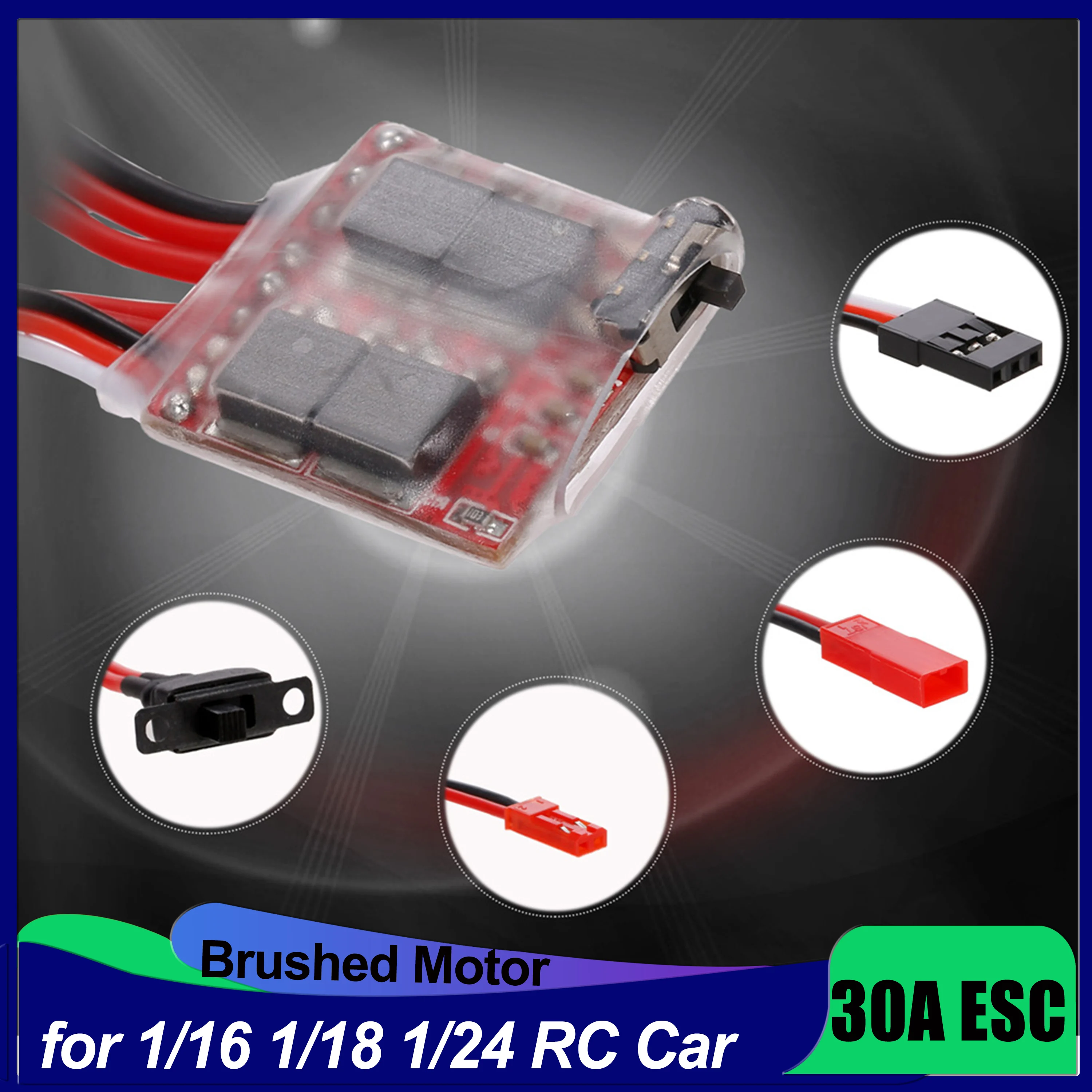 Mini-coche-teledirigido-30A-cepillado-ESC-con-freno-inverso-controlador ...
