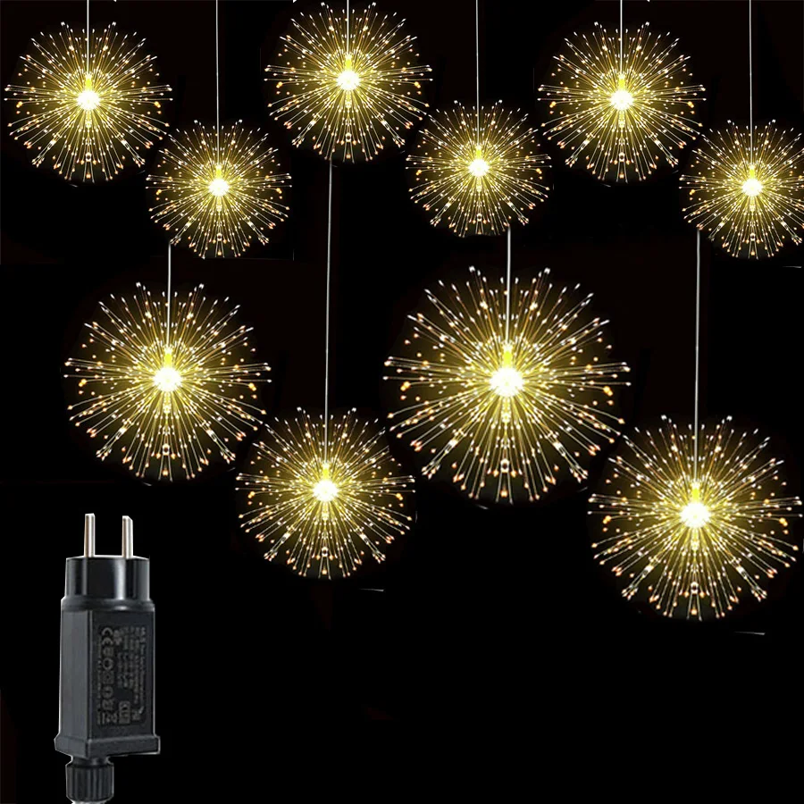 5-10PCS-Fireworks-Fairy-String-Lights-EU-Plug-Christmas-Hanging ...