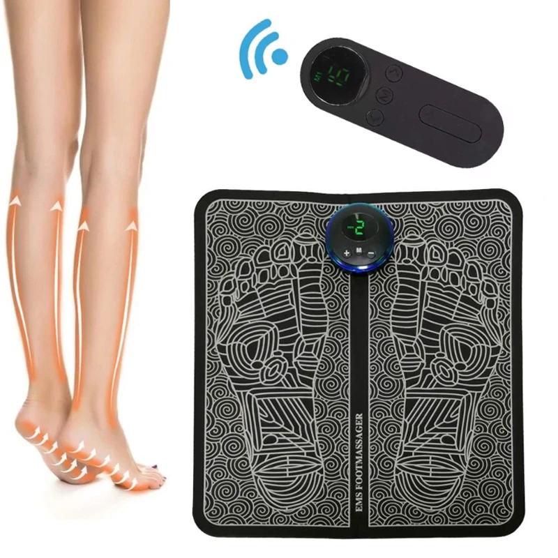 Ems Foot Massager Pad, Leg Deep Kneading Promote Blood Flow Circulation ...