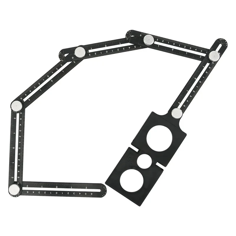 6 Fold Angle Ruler Set Finder Measuring Ruler Aluminium Alloy Locator ...