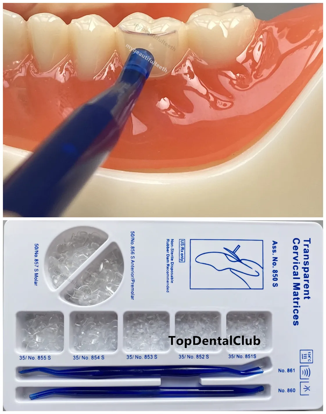 1Kit Dental Transparent Cervical Matrices Composite Resin Gingival ...