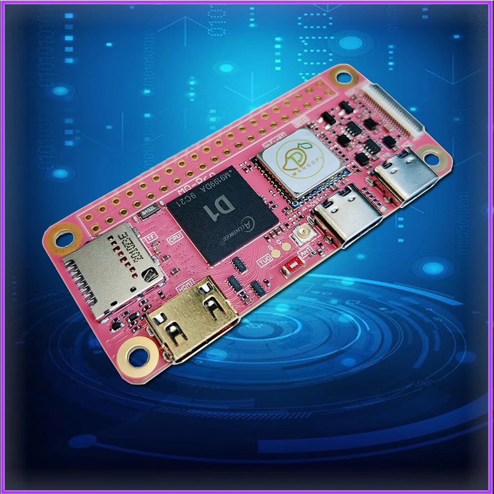 New Mango Pi MangoPi MQ-Pro D1 Demo Board RISC-V SBC 512MB /1GB RAM with WiFi/BT Sakura Pink V1.4