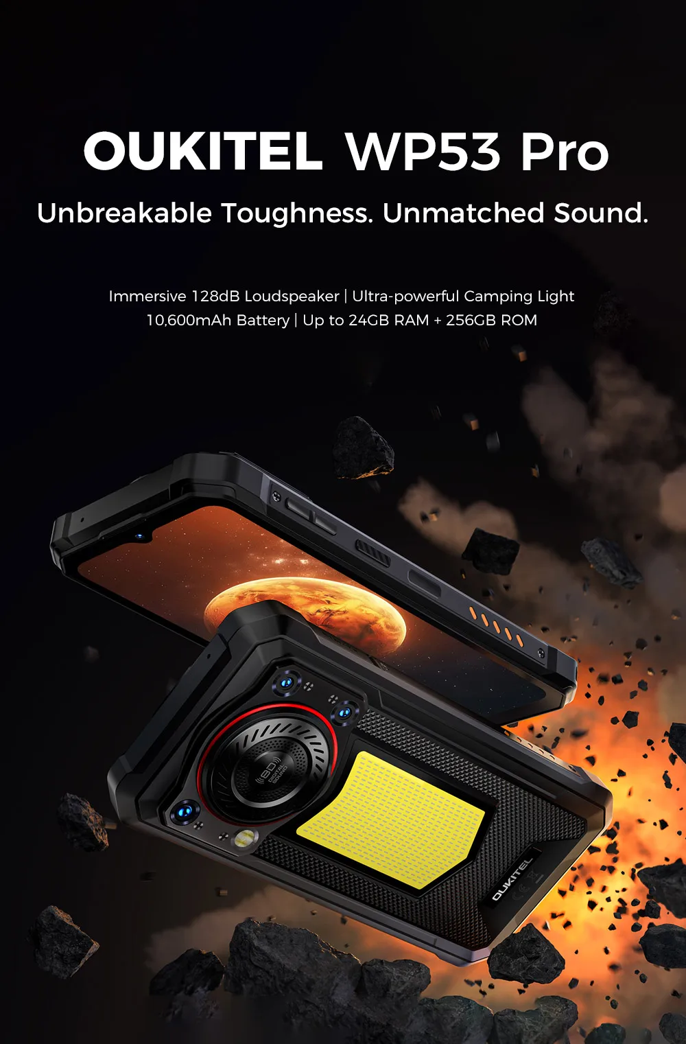 OUKITEL WP53 PRO Android 15 Rugged Smartphone 24GB(8+16) 256GB 11000mAh ...