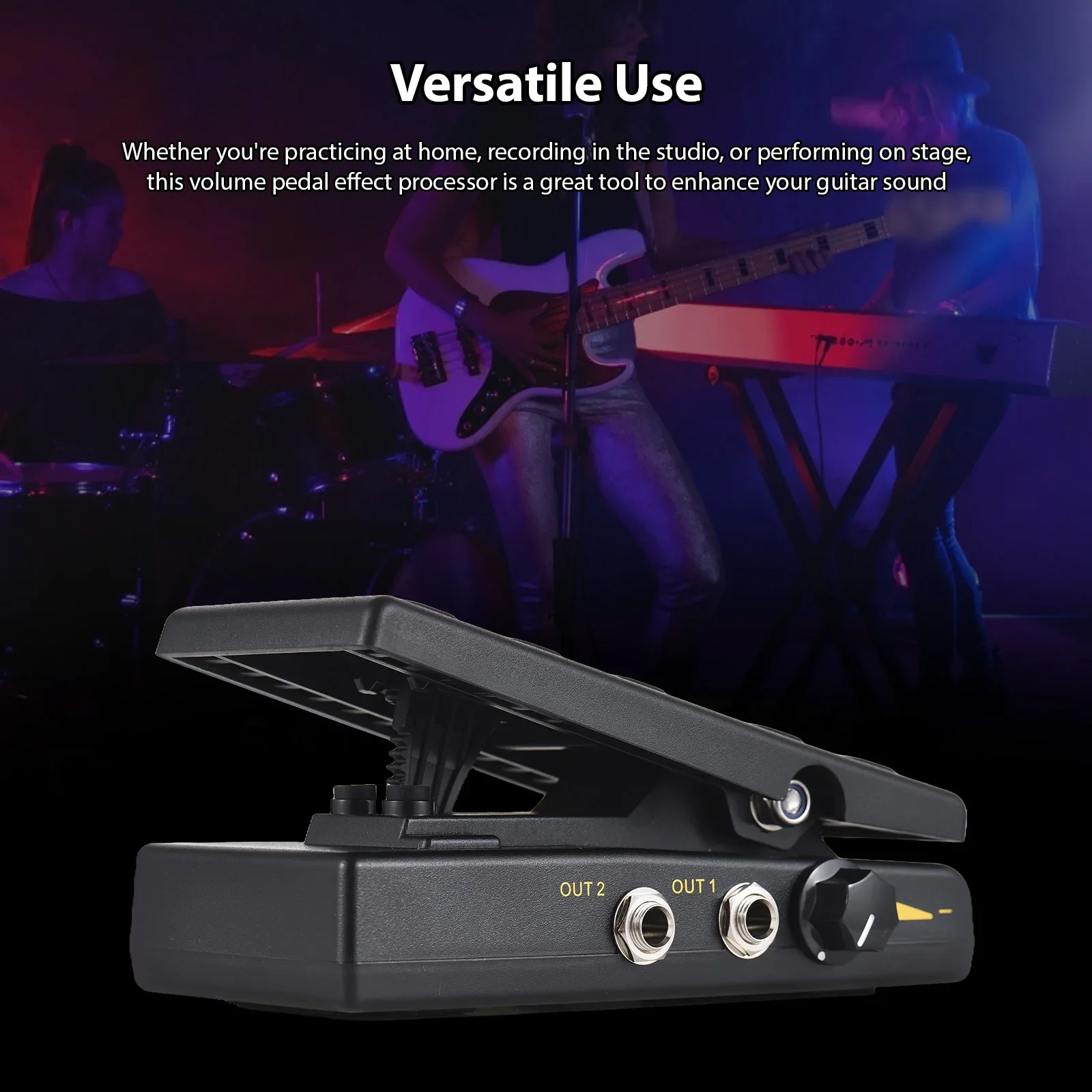 Caline-Guitarra-El-trica-Baixo-Pedal-Efeito-Dual-Channel-Volume-Pedal ...