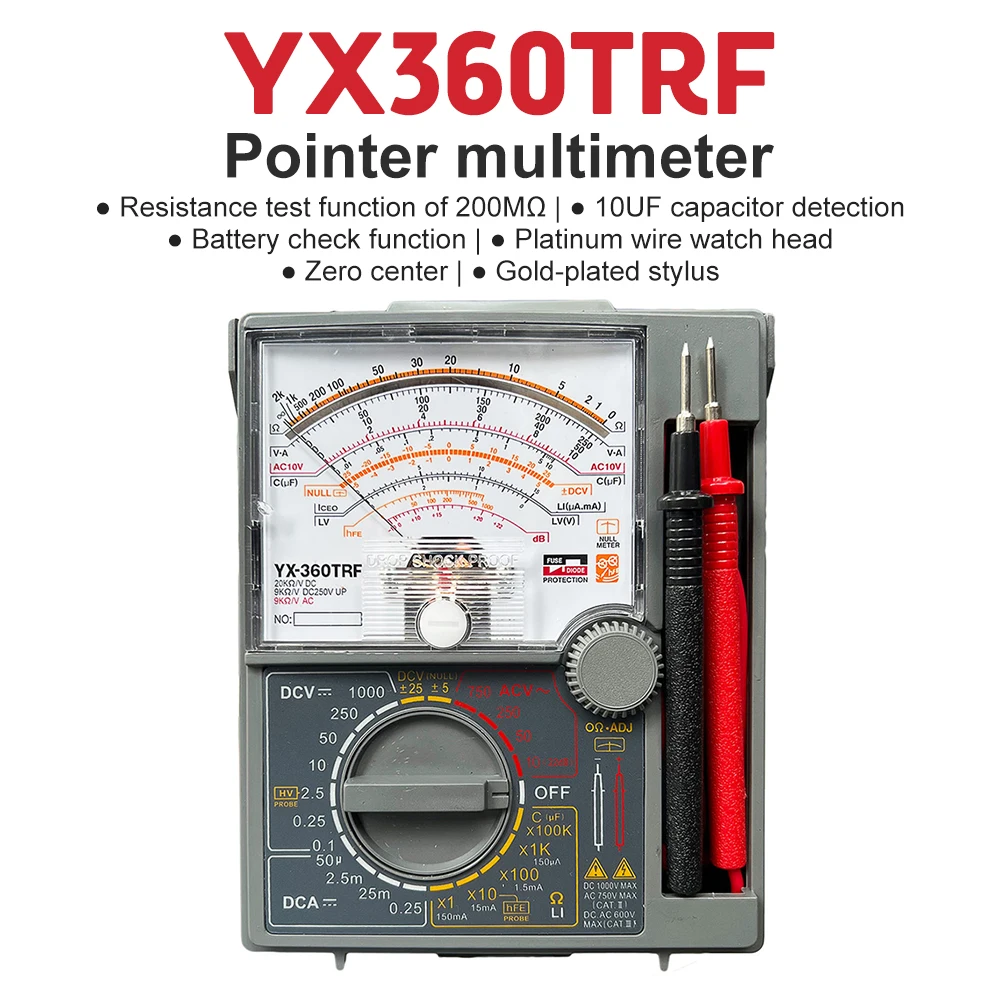 YX-360TRF-YX360TRF-Analog-Multimeter-Tester-Pointer-Typ-Null-Zentrum ...