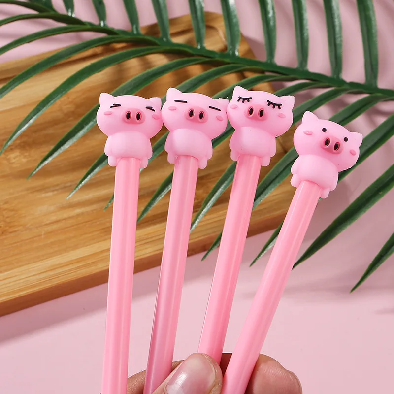 10Pcs-Lots-Cute-Piggy-Creative-Gel-Pen-Cartoon-Kawaii-Pink-Pig-0-5mm ...