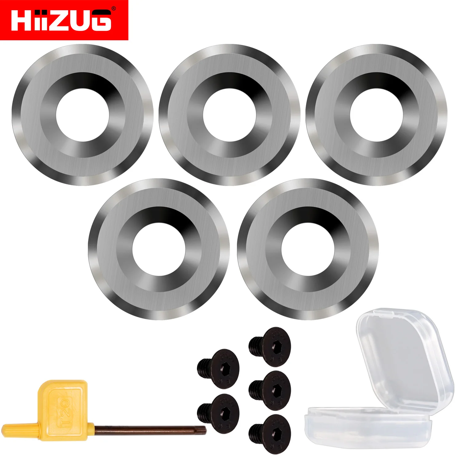 5pcs-16mm-Round-Carbide-Inserts-Negative-Rake-Turning-Tools-Replacement ...